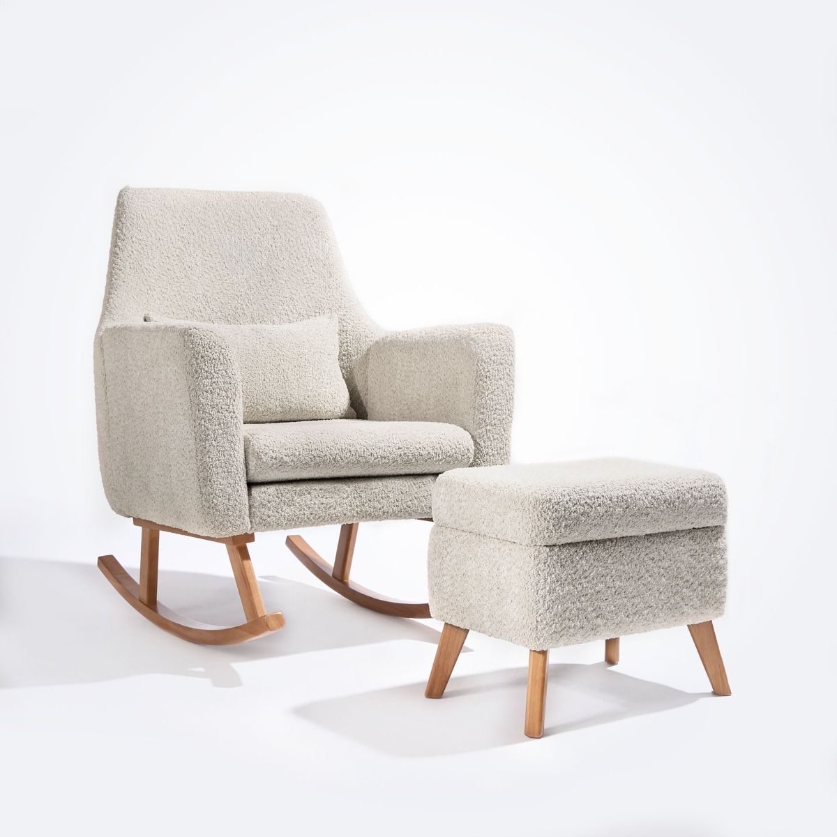 Tutti Bambini Oscar Luxe Rocking Chair & Storage Footstool - Sage ...