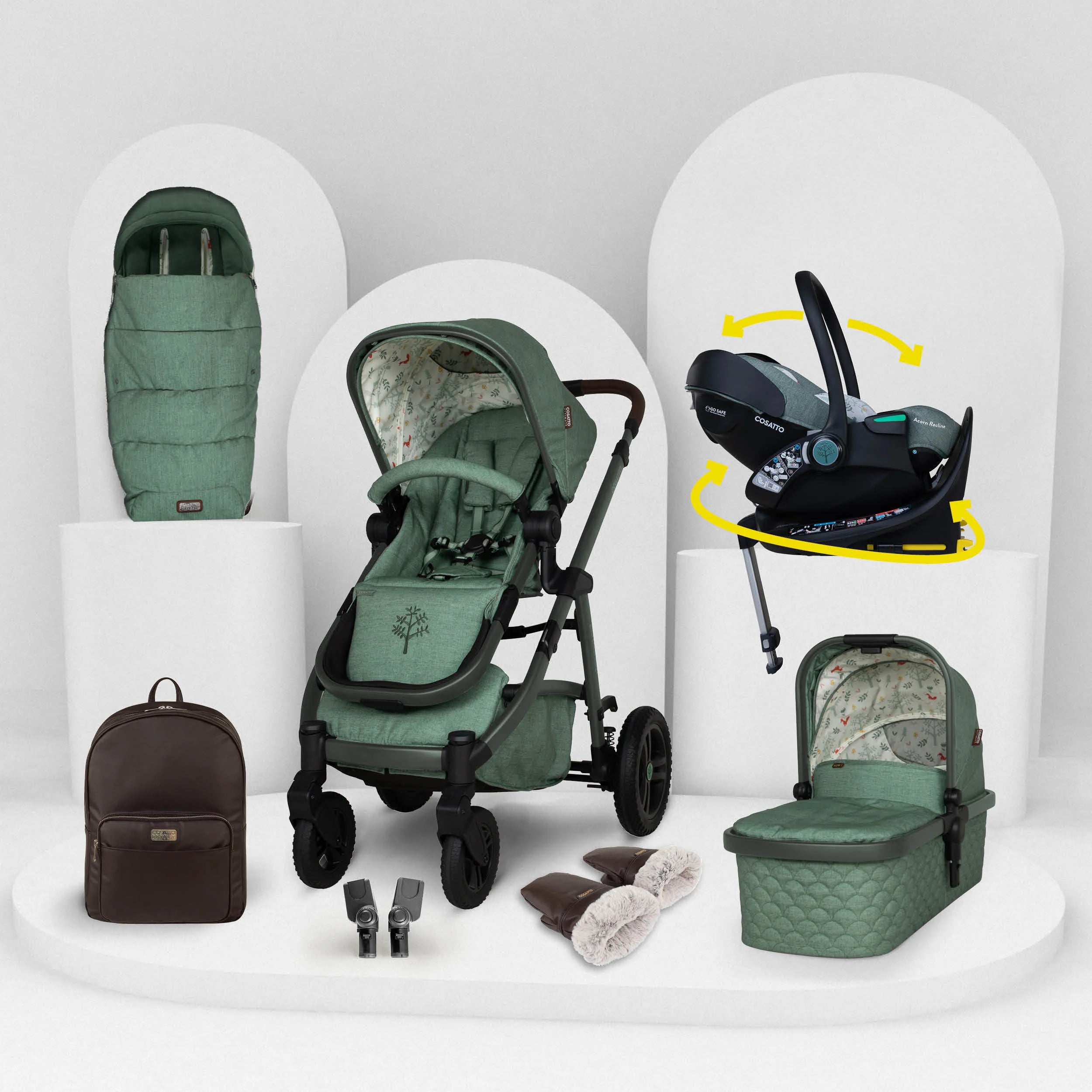Cosatto Wow 3 Rotate & Recline Cozy Bundle - Meadow – Bambinosandbeyond