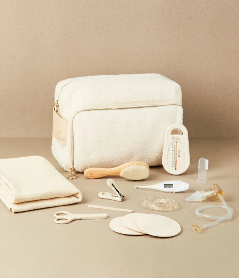 Babymoov Curl White Shearling Baby Toiletry Bag – Bambinosandbeyond