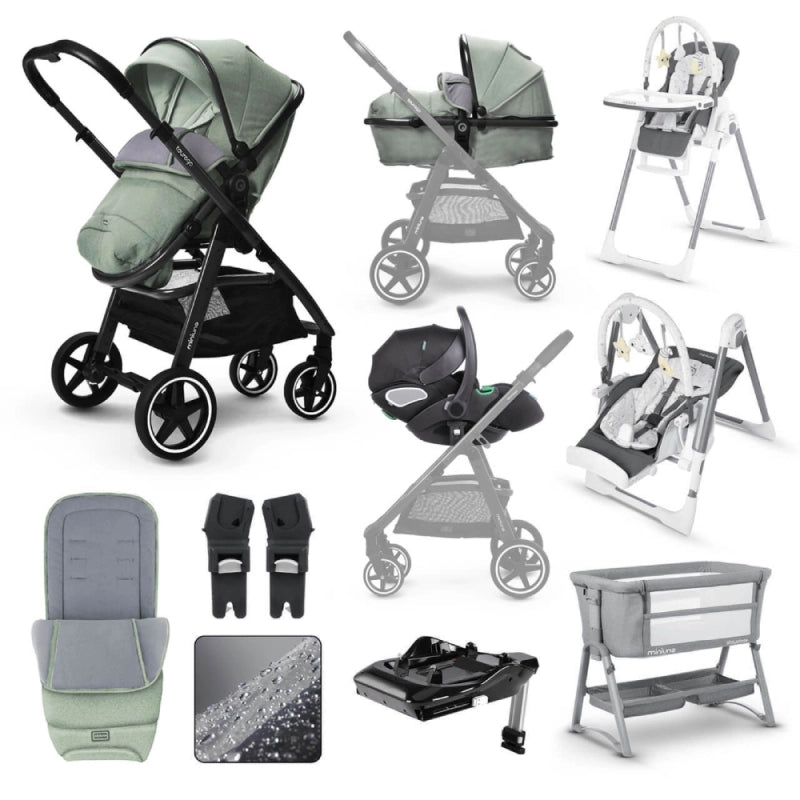 Miniuno TouraGo Bundle Package with Stay Close Crib & Yumo MultiPlus H ...