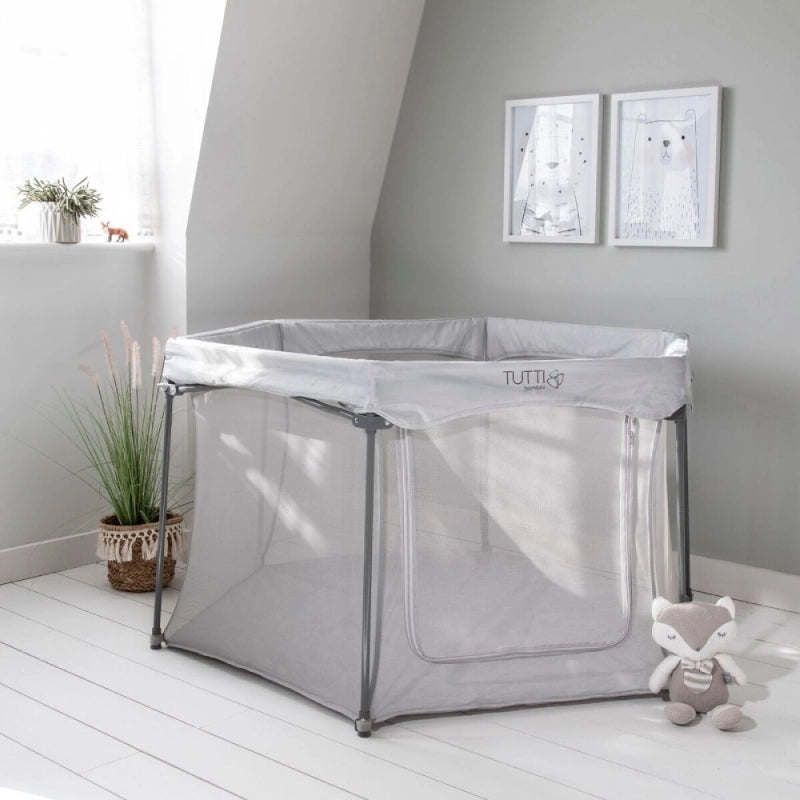 Tutti Bambini Hexa Playpen - Grey – Bambinosandbeyond