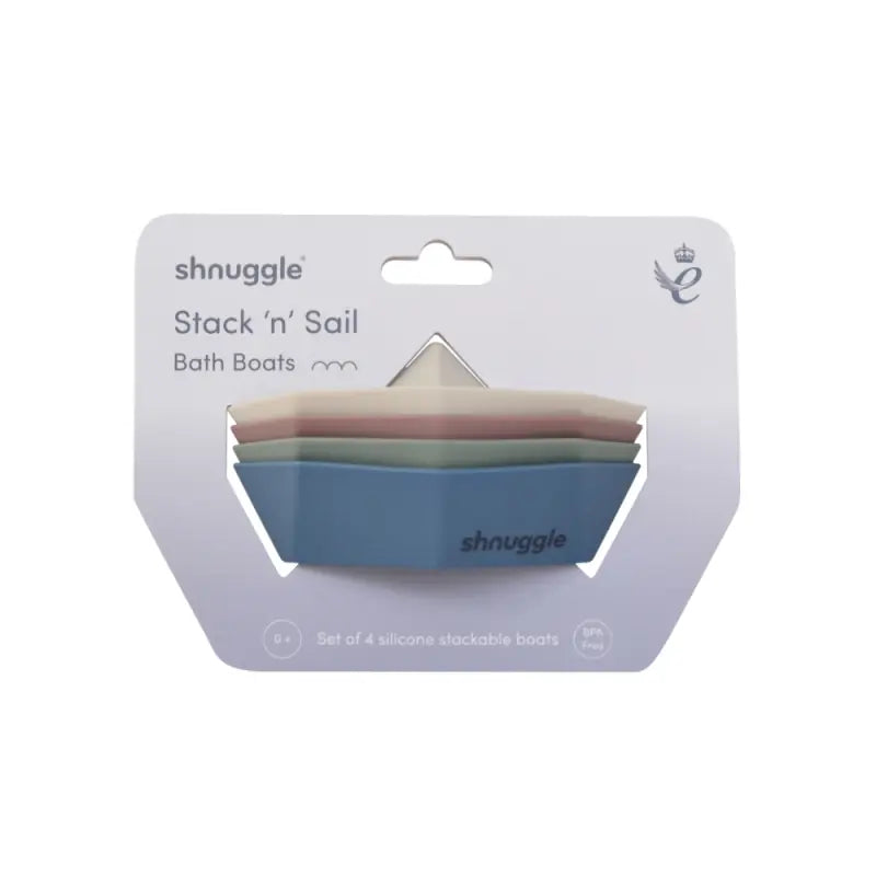 Shnuggle Set of 4 Stack n Sail Bath Boat Toys – Bambinosandbeyond