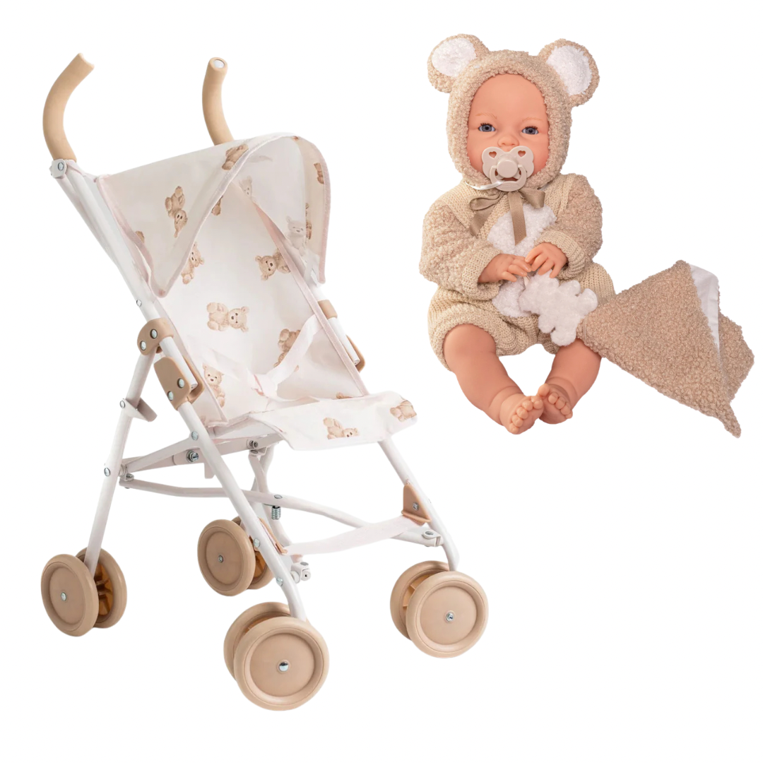 Roma Teddy XL Dolls Stroller + Teddy Doll Bundle – Bambinosandbeyond