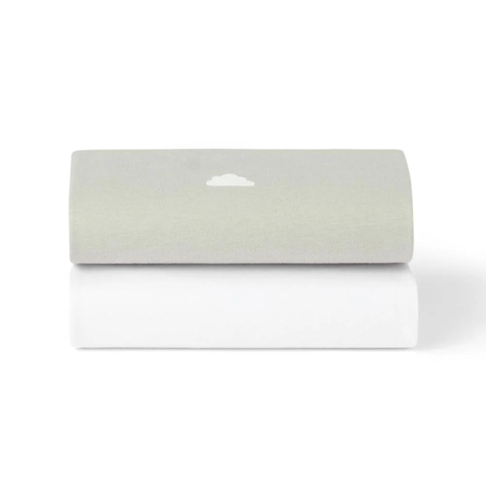 Snuzpod Crib 2 Pack Fitted Sheets - Grey/Cloud – Bambinosandbeyond