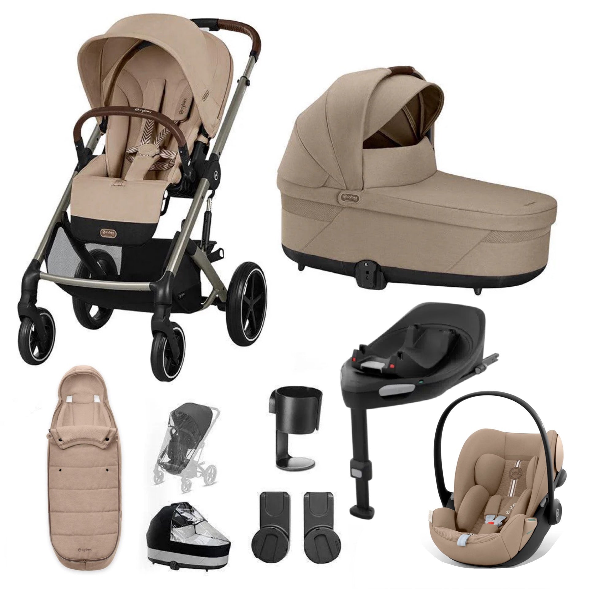 Cybex Balios S Lux + Cloud G + 360 Base Travel System Bundle - Almond ...